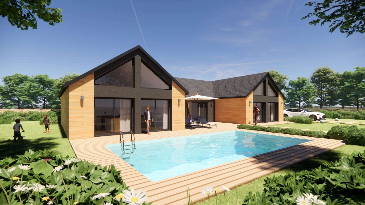 Maison en U Patio Sur Mesure: Découvrez nos plans, modèles et prix.