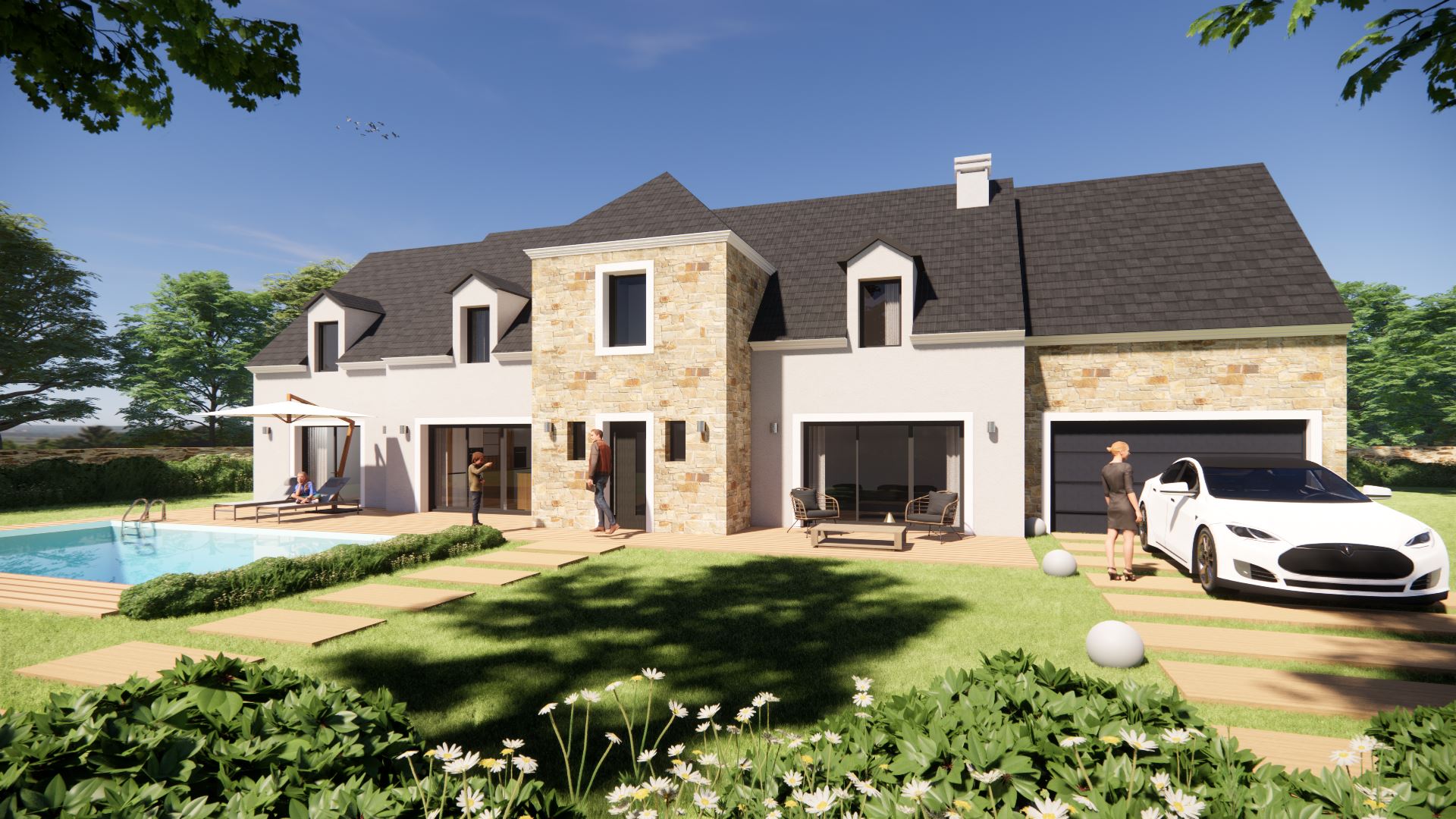 Constructeur de maison style ile de france sur mesure d architecte